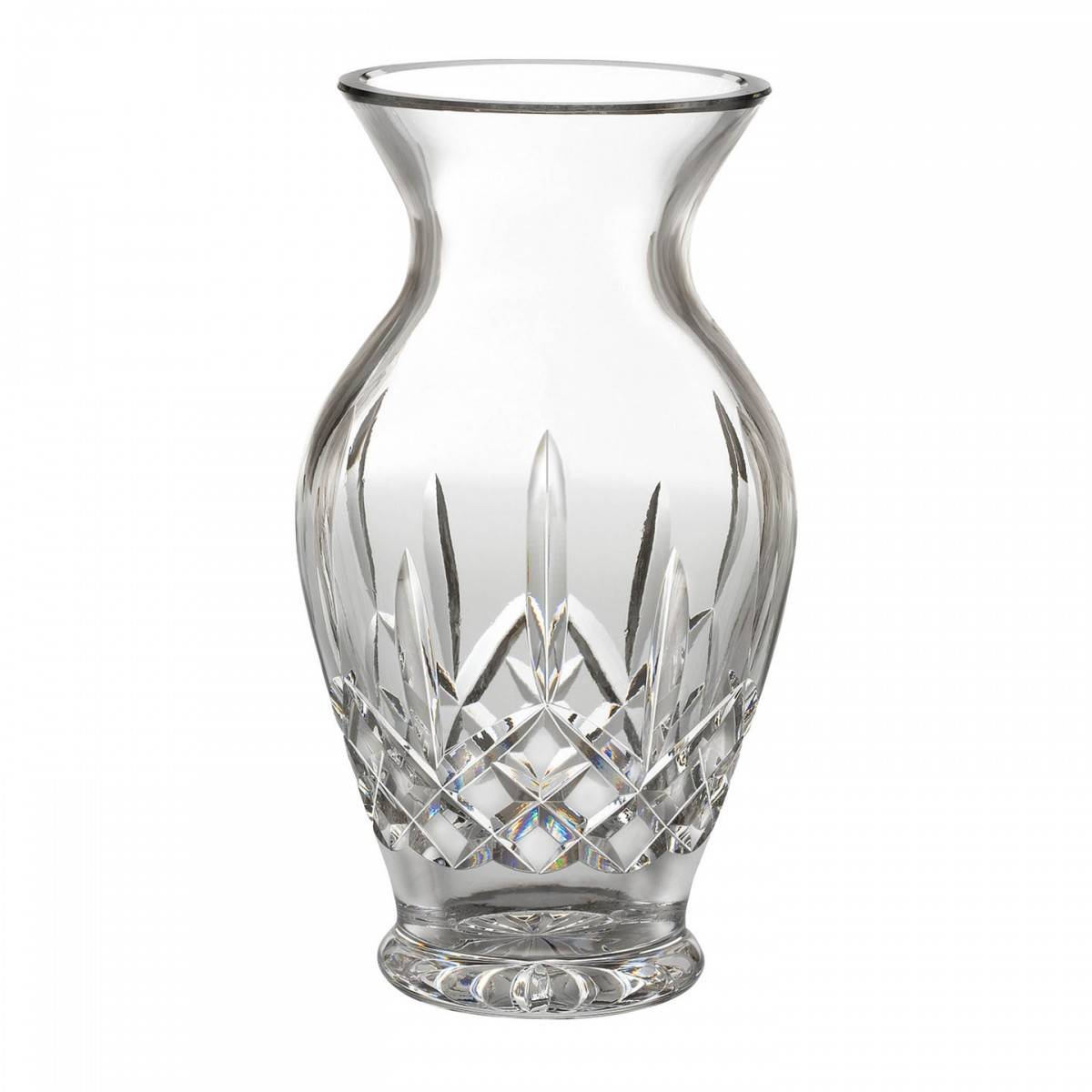 Waterford Lismore Hand Crafted Crystal Vase, 10 inches tall